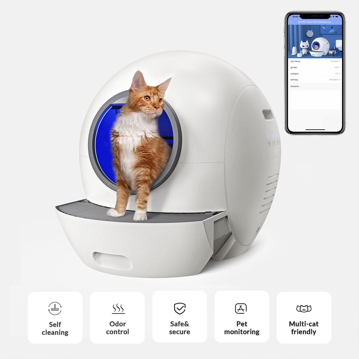 Els Pet Spaceship Automatic Litter Box – elspet