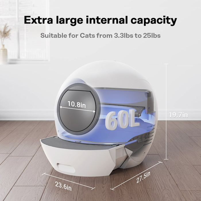 Els Pet Spaceship Self Cleaning Litter Box